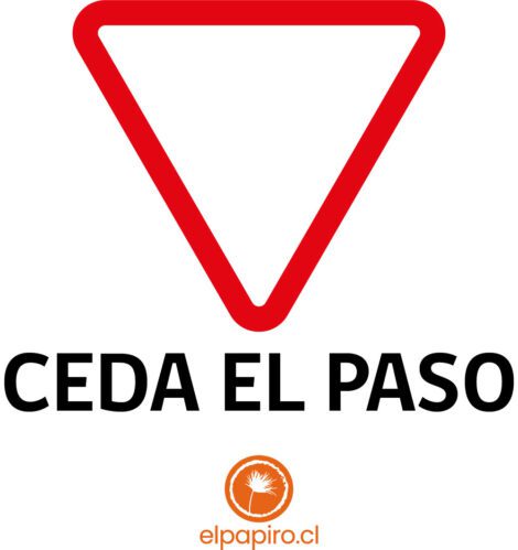 Letrero Ceda el paso 80x80 cm. PVC 13 Oz. - El Papiro