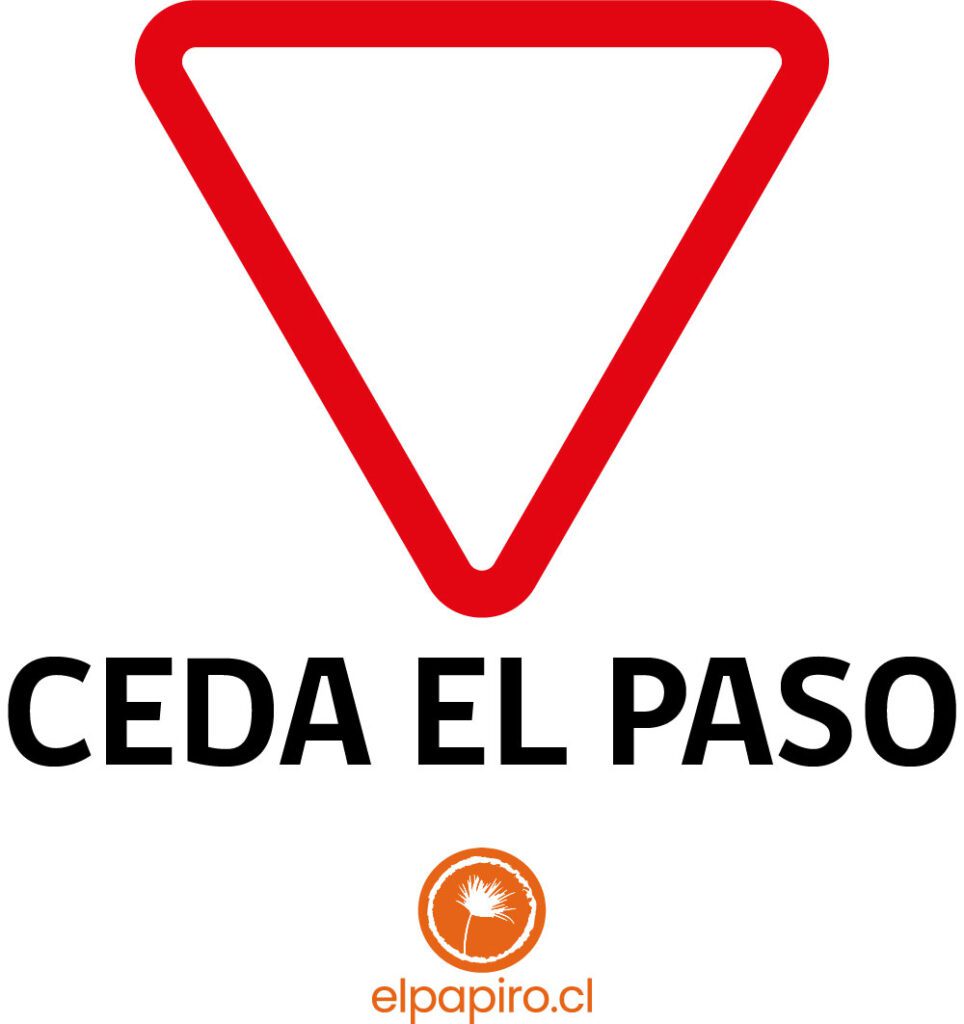 Letrero Ceda el paso 80x80 cm. PVC 13 Oz. - El Papiro